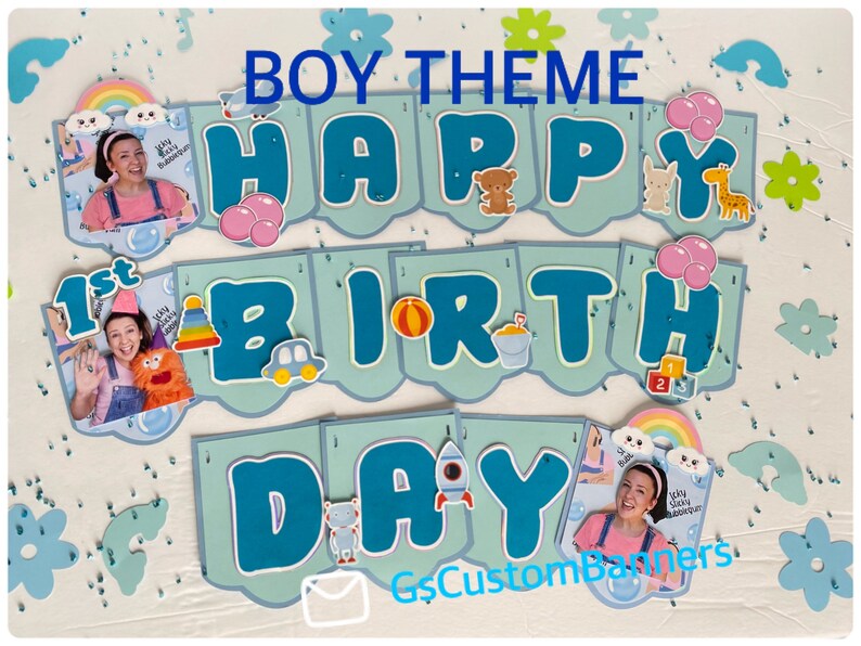 Ms. Rachel Birthday Banner Girl/boy Theme/ Bubblegum - Etsy
