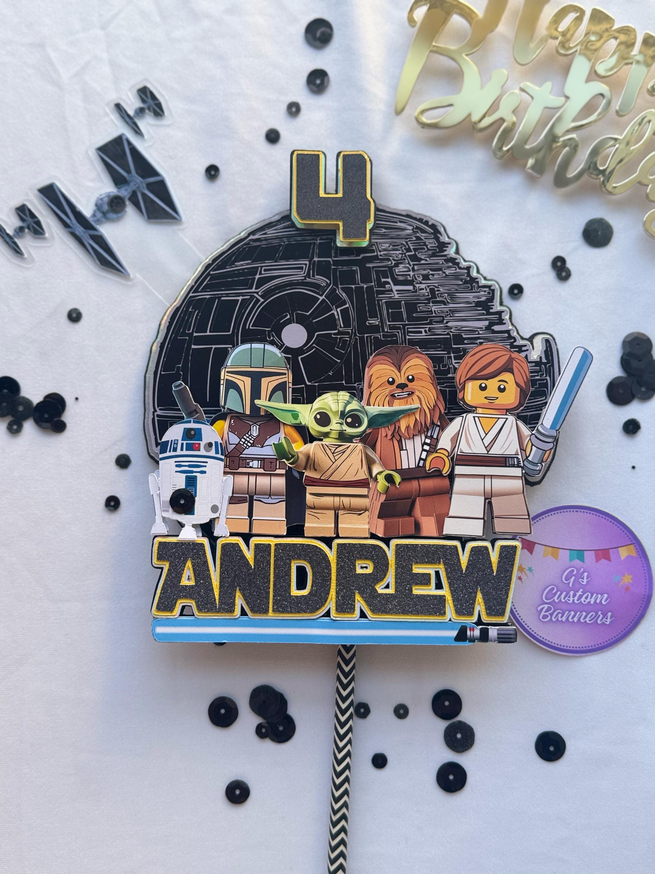 Star Cake Topper, Boy Birthday Party, Party Decor Star Wars Birthday - Etsy
