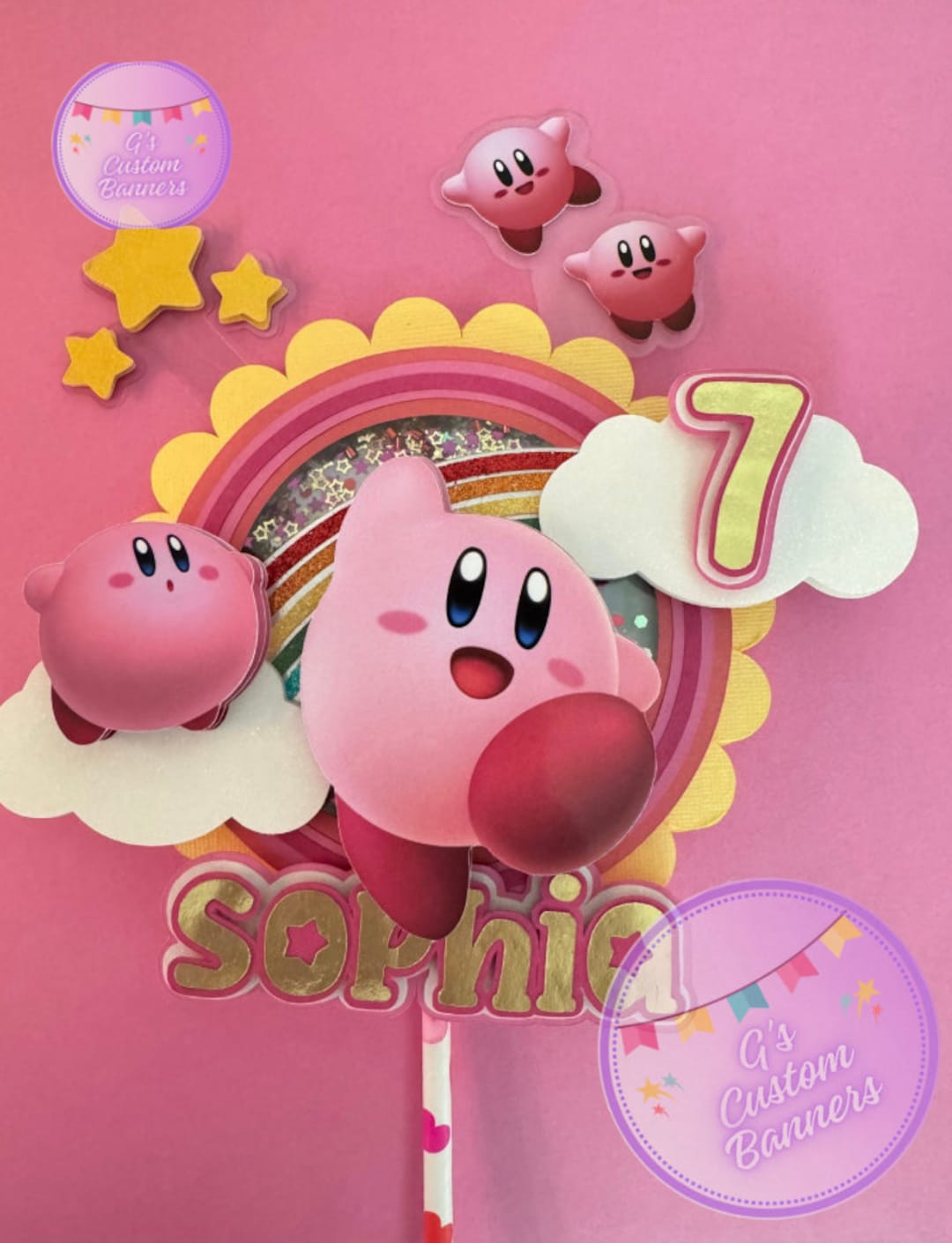 Kirby Cake Topper - Etsy