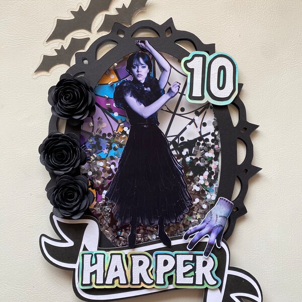 Wednesday Happy Birthday Cake Topper - Etsy