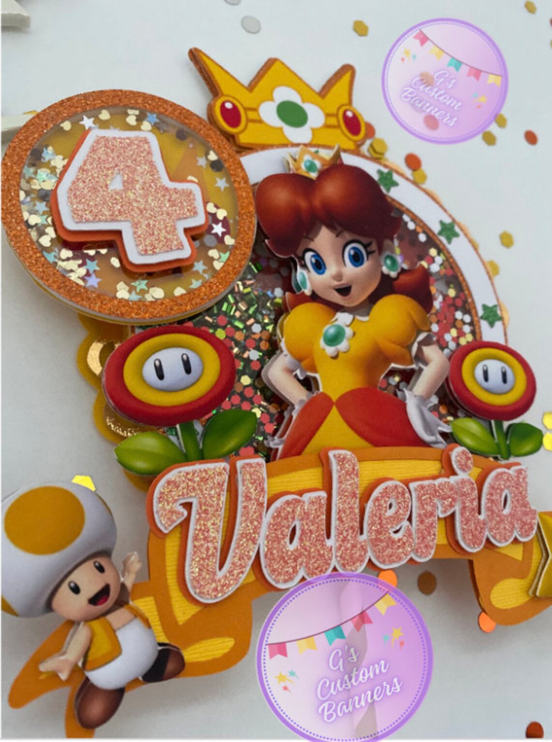 Princess Daisy Cake Topper - Etsy