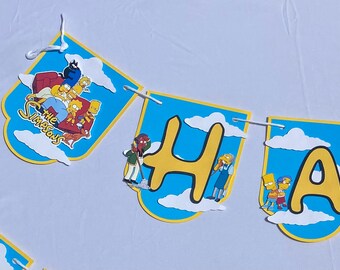 The Simpsons Birthday Banner - Etsy