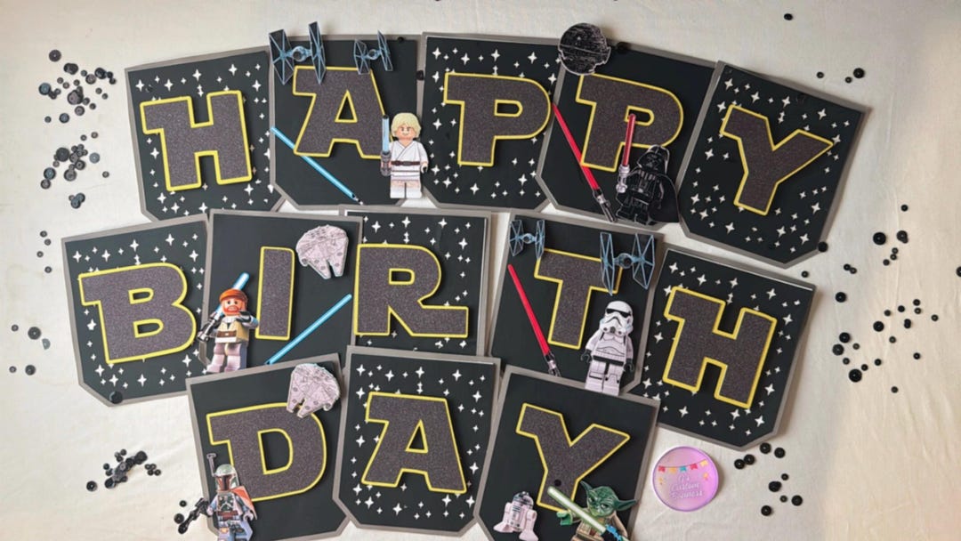 Star Wars Happy Birthday Banner, Star Wars Birthday Decorations - Etsy