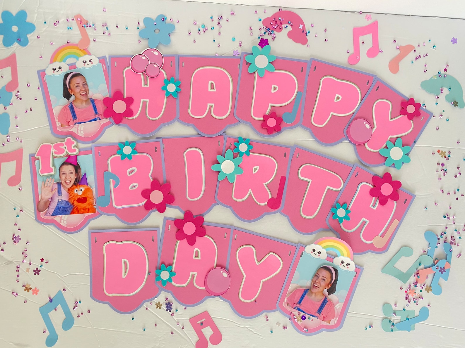 Ms. Rachel Birthday Banner Girl/boy Theme/ Bubblegum - Etsy