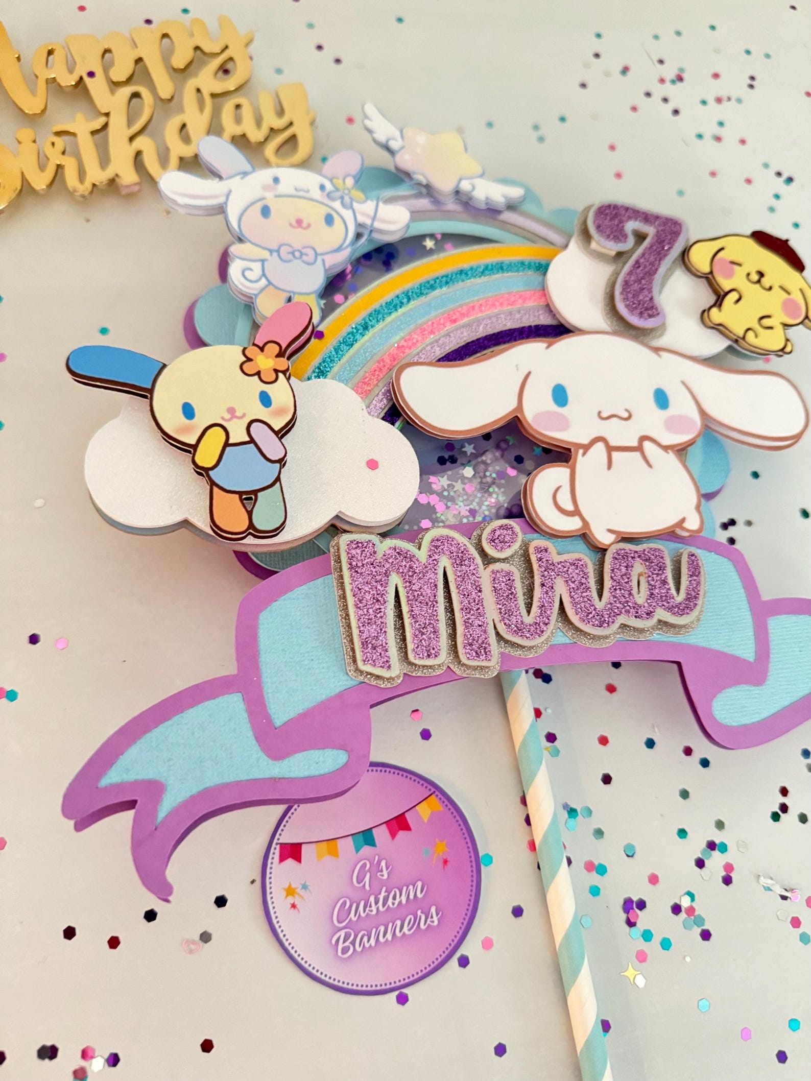 Cinnamoroll Theme Cake Topper - Etsy Australia