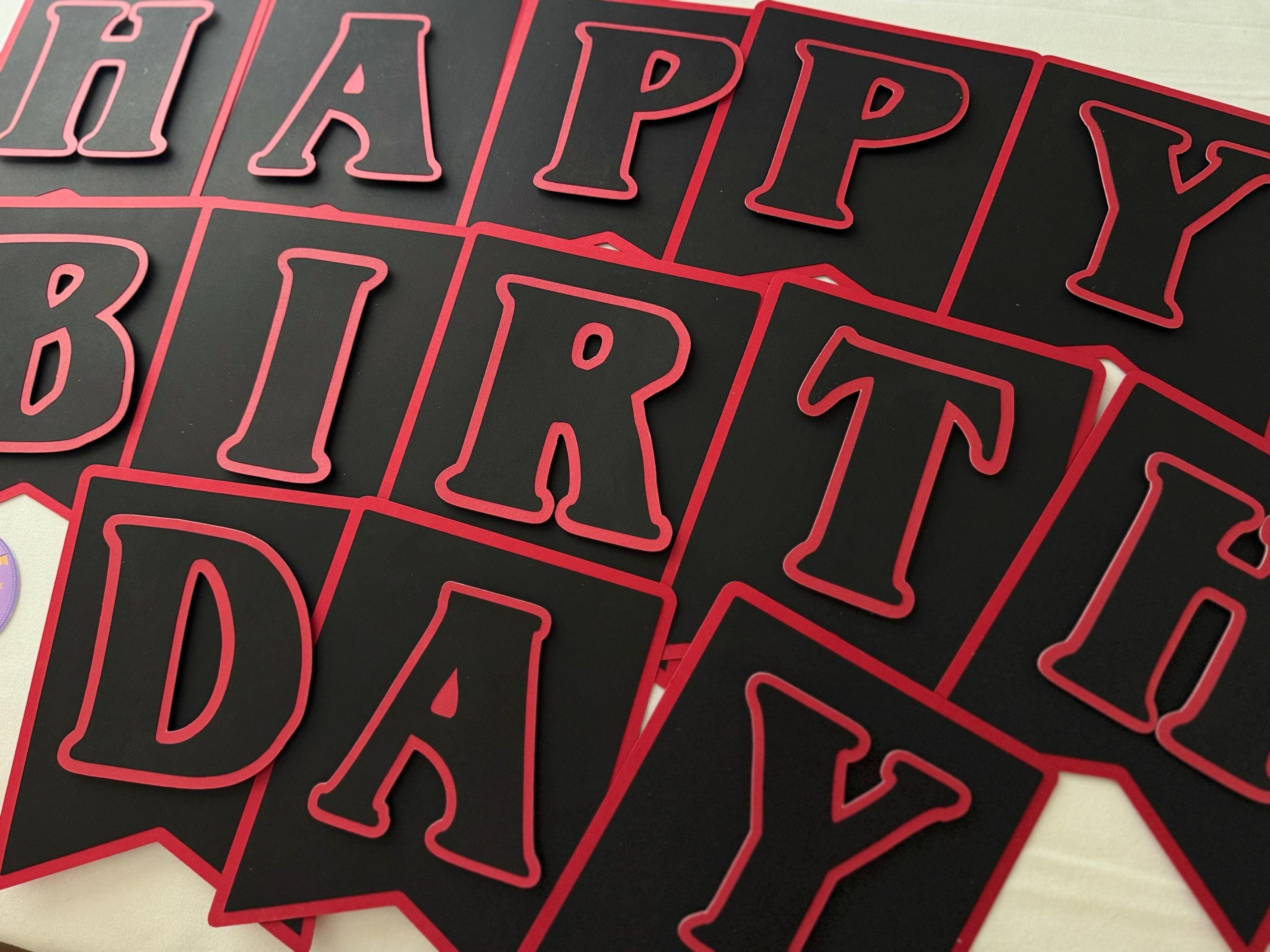 Scary Things Happy Birthday Banner, Upside Down Birthday, Strange ...