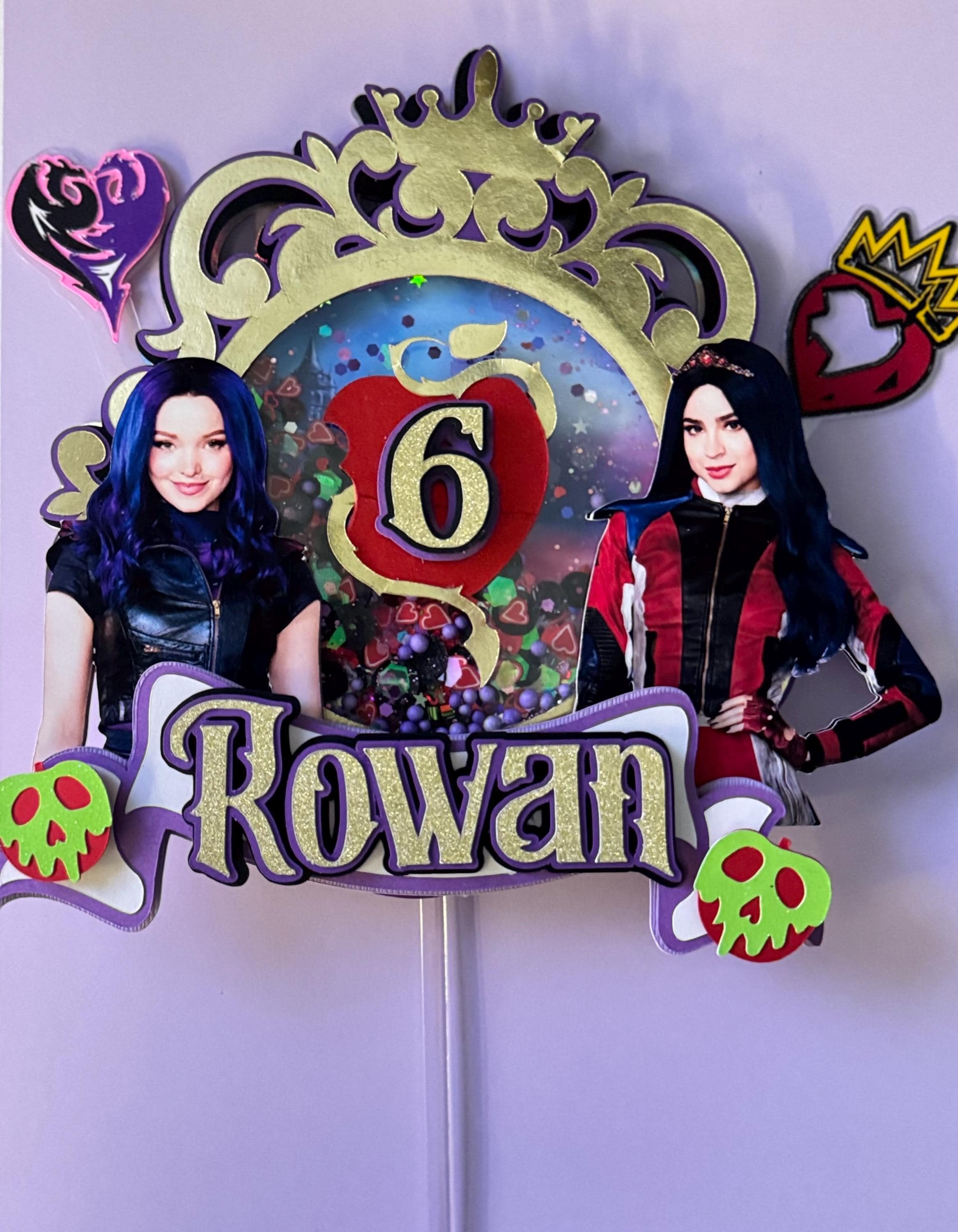 Descendants Cake Topper, Mal & Evie Party Decor Villains Birthday - Etsy