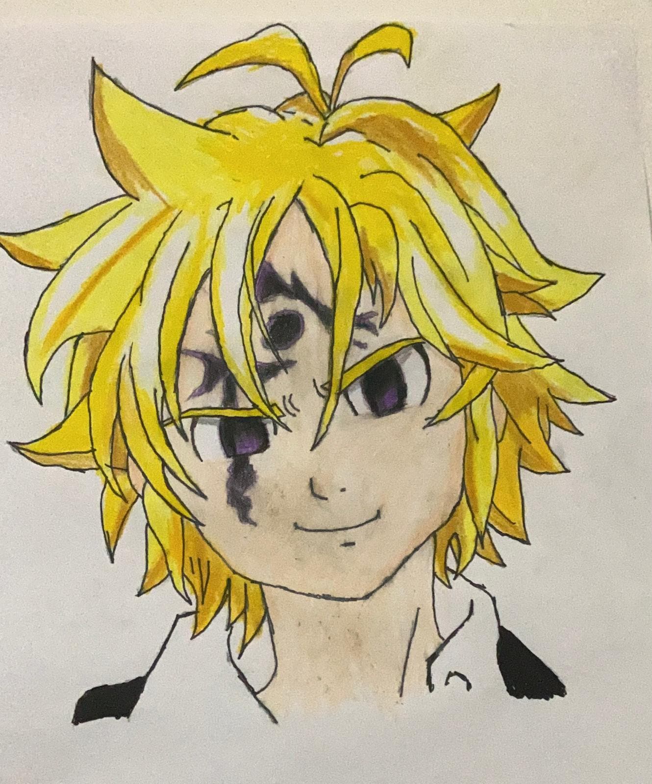 Meliodas drawing | Etsy
