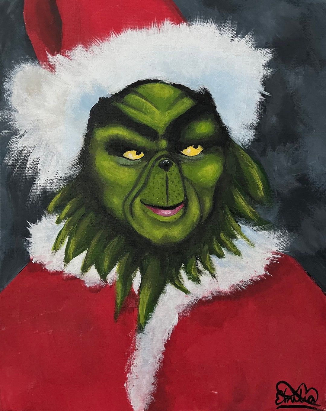 The Grinch Acrylic Painting - Etsy