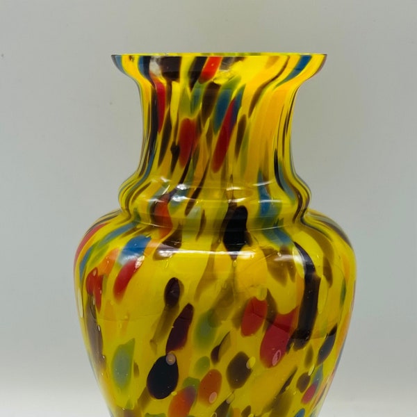Spatter Glass Vase - Etsy