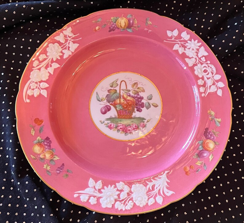 Antique Copeland Spode Pate Sur Pate Fruit 10.25 Porcelain - Etsy