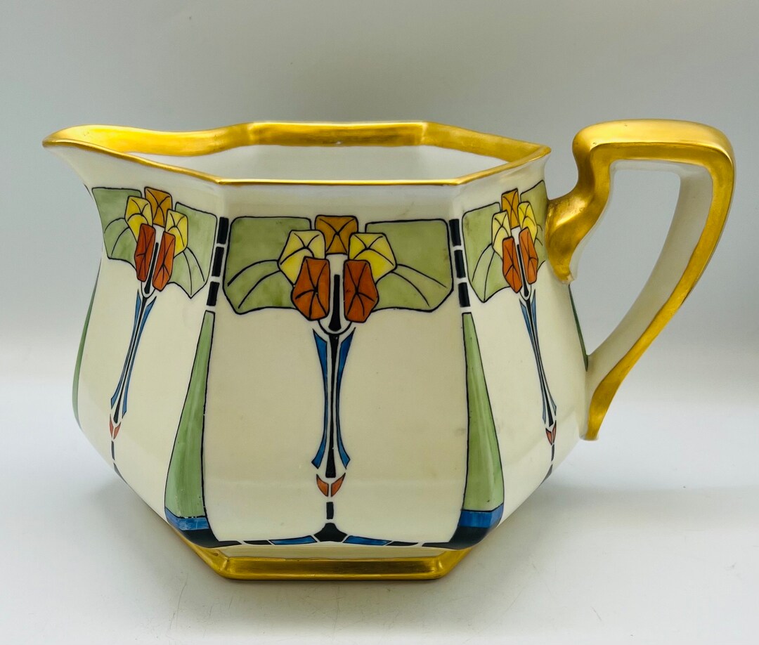 Antique B & C Limoges Art Nouveau Porcelain Cider Pitcher - Etsy