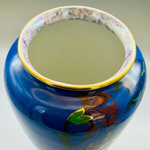 Vintage Art Deco English Wilton Ware Handpainted Blue 9.5” Porcelain ...