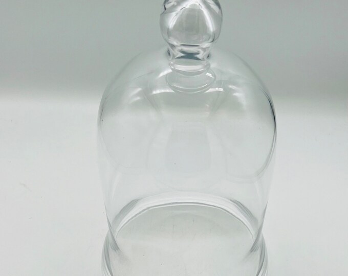 Vintage Clear Glass Bell Cloche Dome Etsy