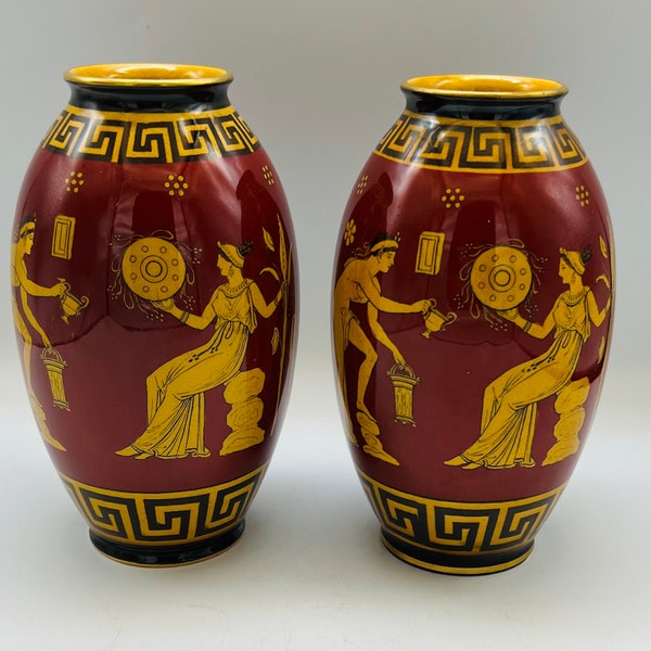 Greek Key Vase - Etsy