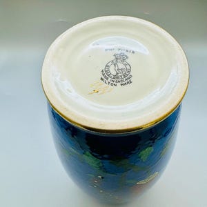Vintage Art Deco English Wilton Ware Handpainted Blue 9.5” Porcelain ...
