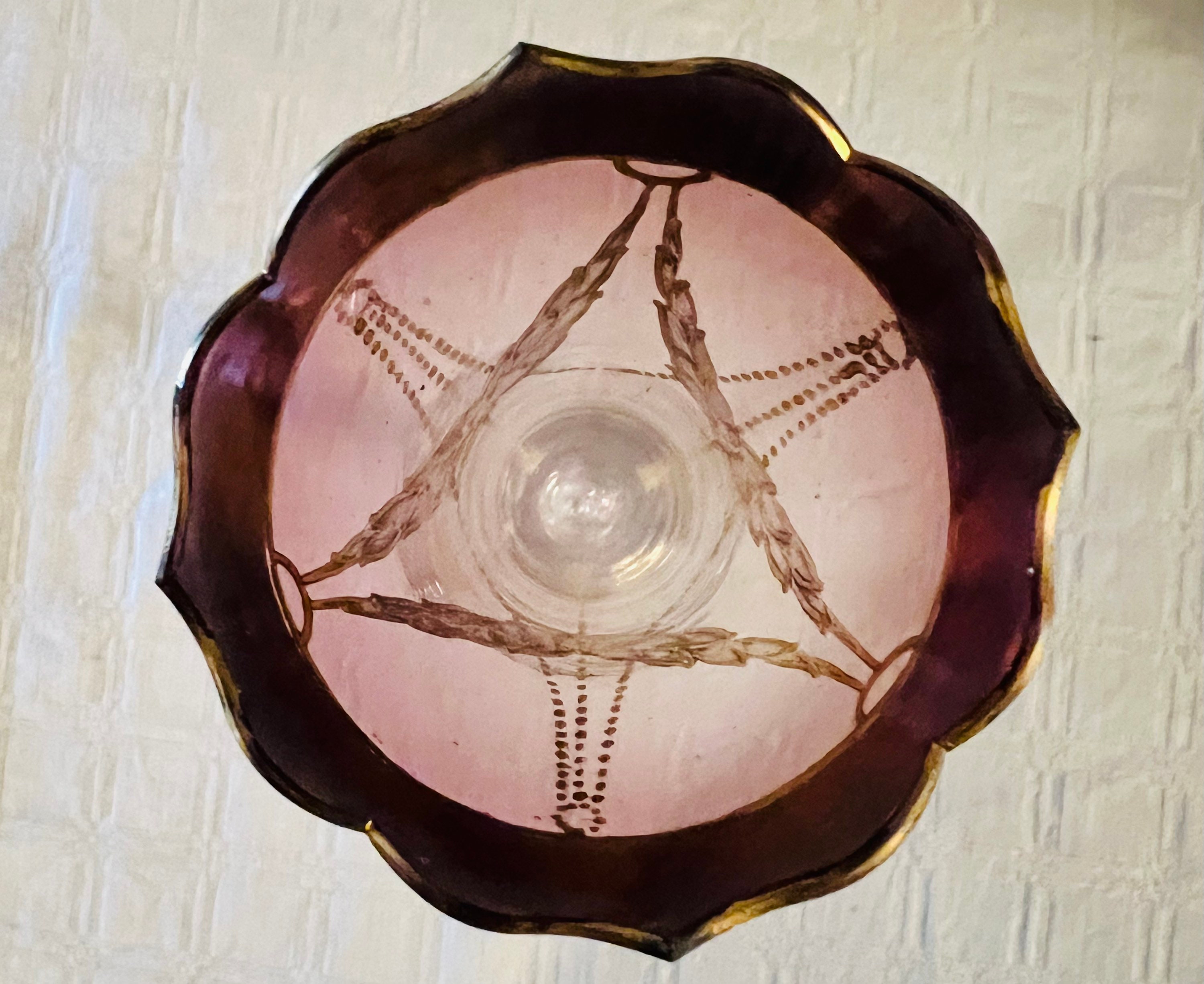 Lovely Antique Art Nouveau Purple Gold Swag Tassel Glass Bud - Etsy