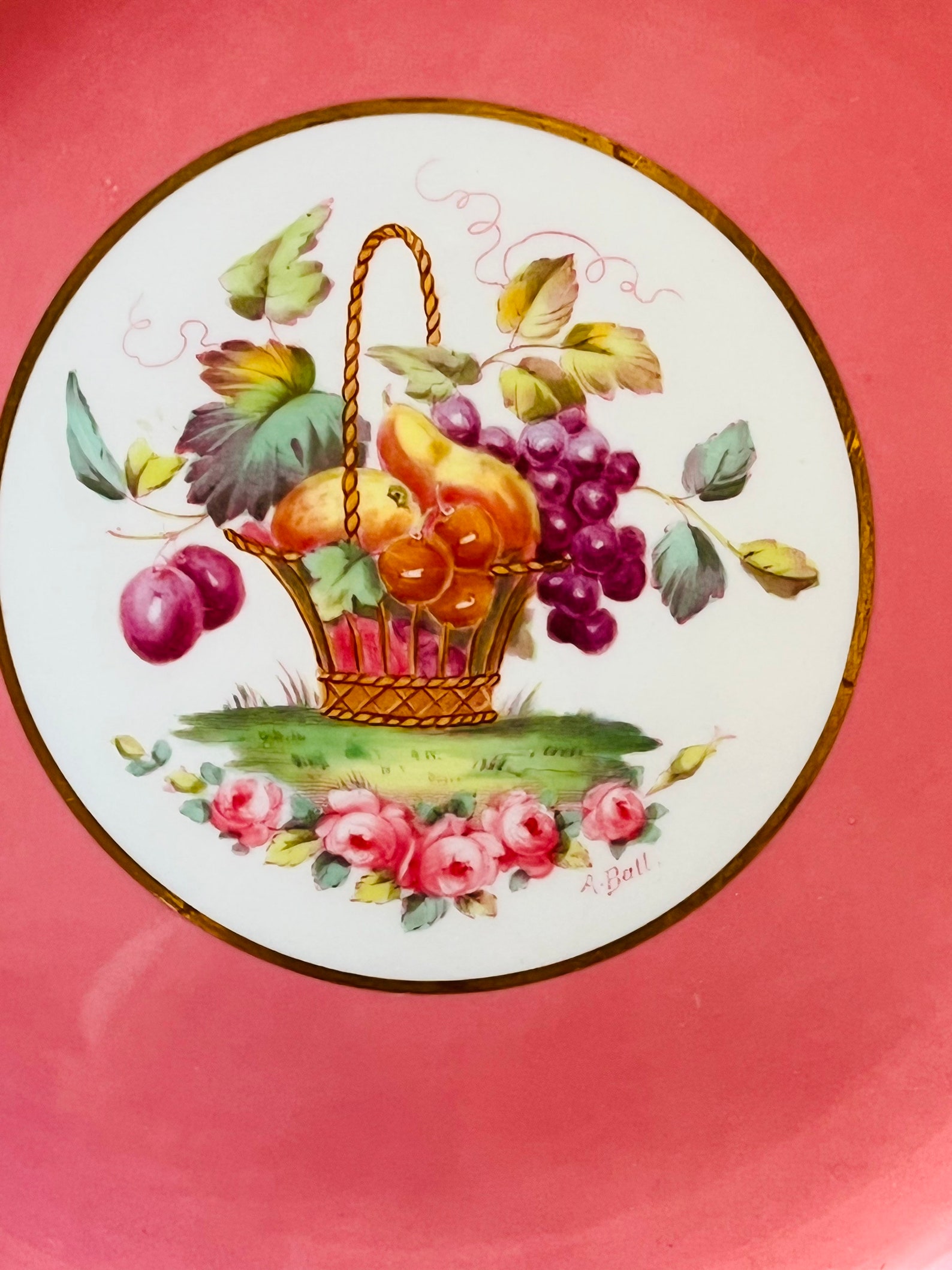 Antique Copeland Spode Pate Sur Pate Fruit 10.25 Porcelain - Etsy