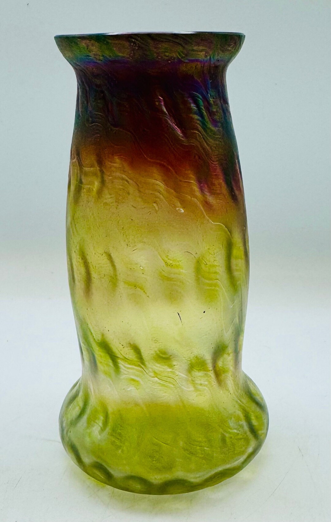 Antique Art Nouveau Rindskopf Granada Iridescent Glass Vase - Etsy