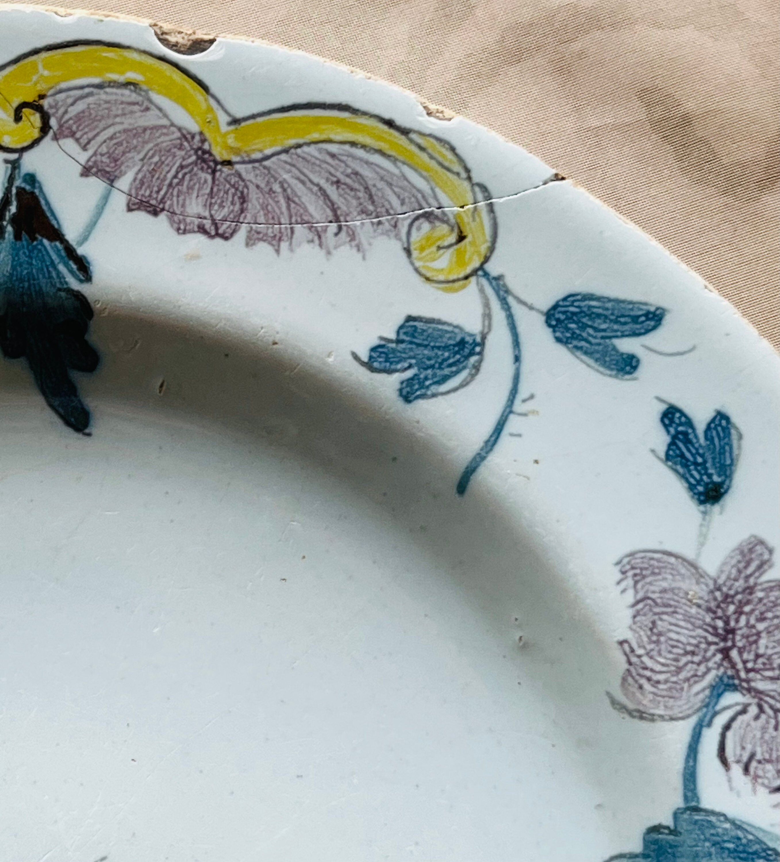 Rare Antique English Polychrome Delft Faience Delftware Plate - Etsy