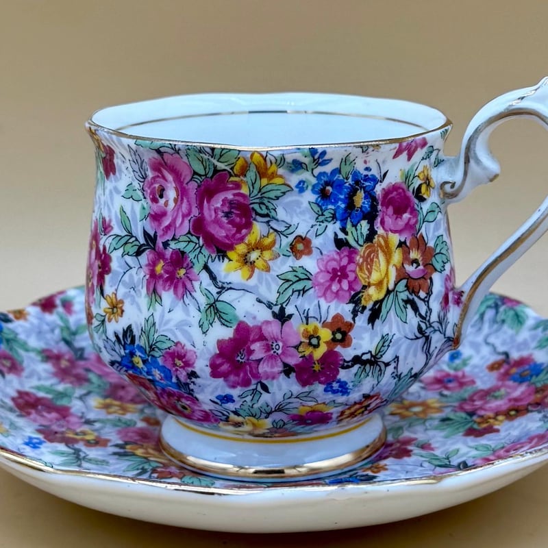 Chintz Tea Cup - Etsy