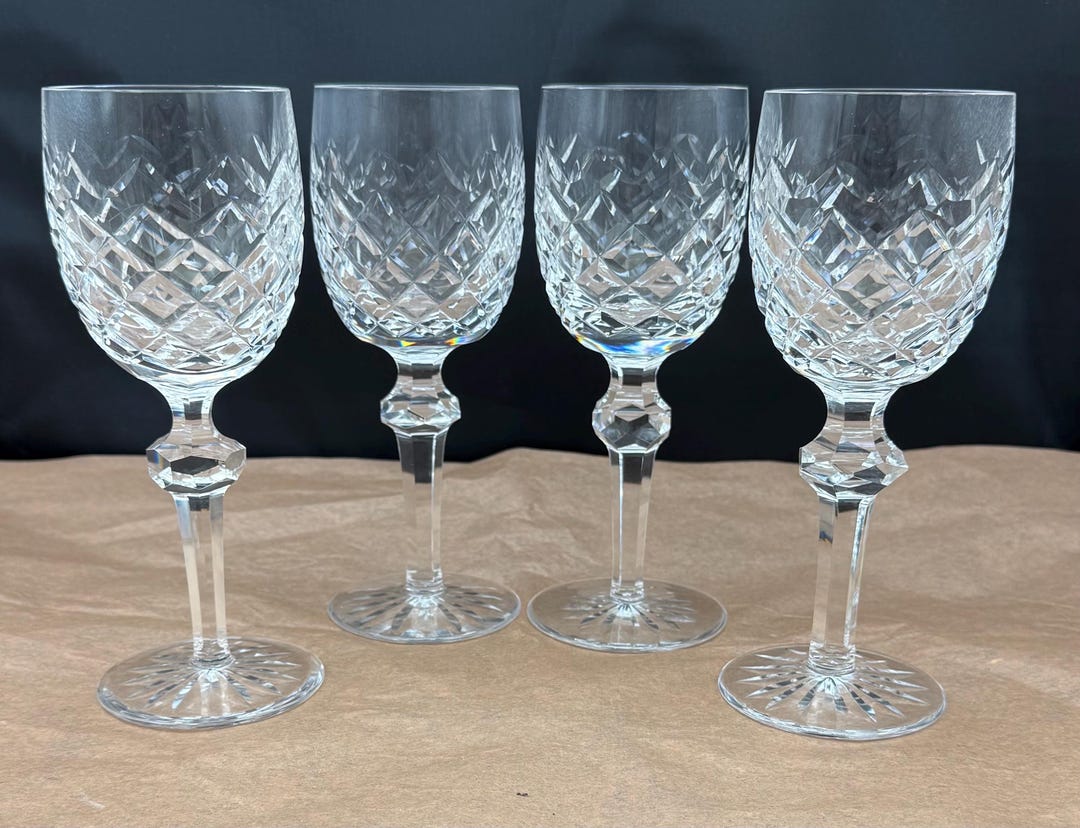 Set 4 Waterford Cut Crystal Powerscourt Glass Claret Wine Goblet - Etsy