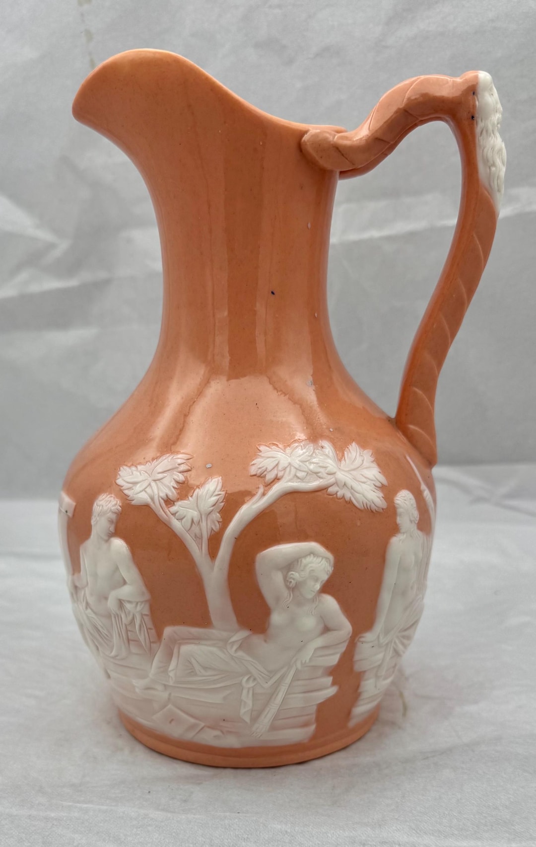 Antique Samuel Alcock Pate Sur Pate Porcelain Portland Jug Pitcher - Etsy