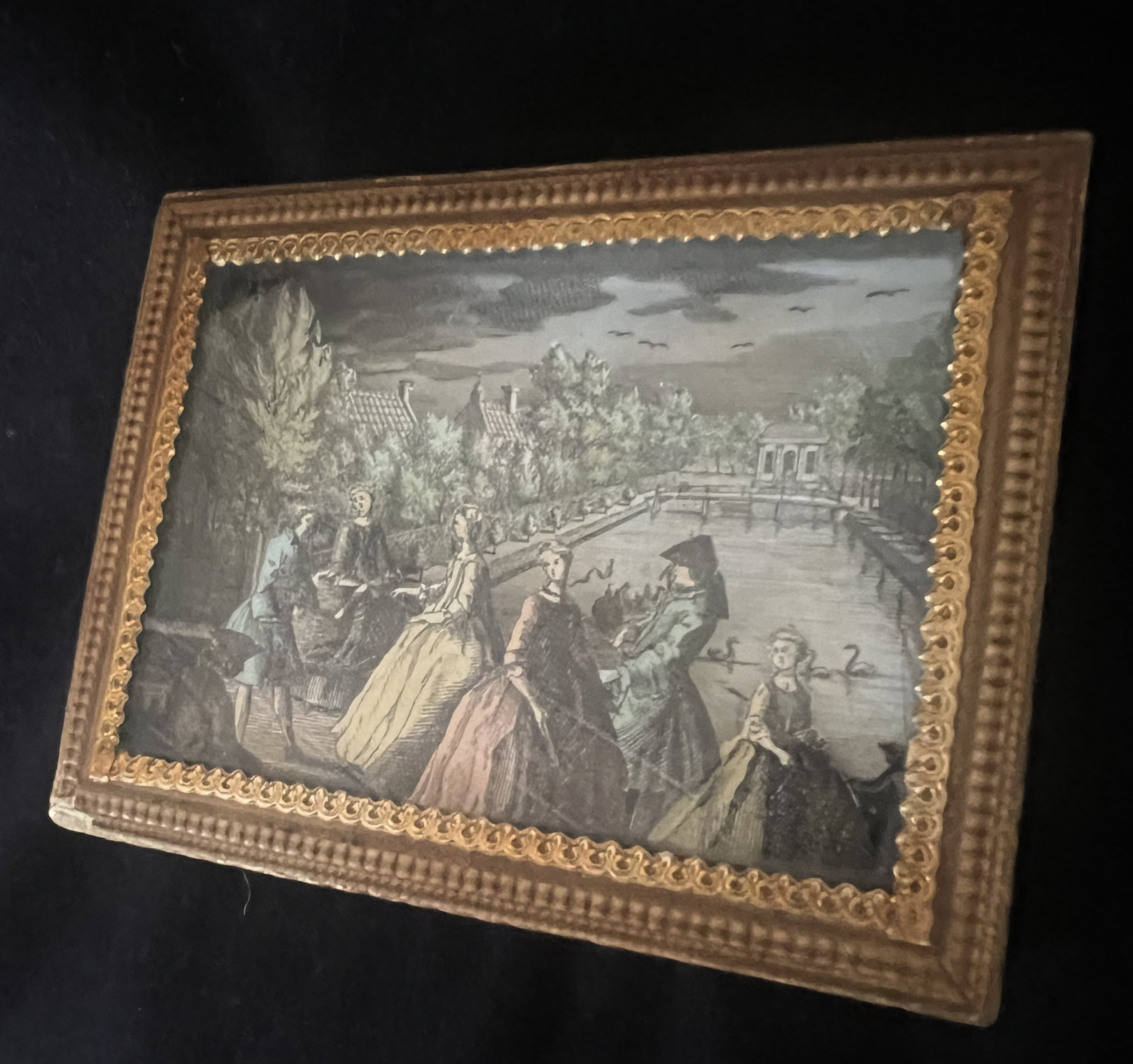 Unusual Vintage Handmade Paper Art Scenic Wooden Keepsake - Etsy