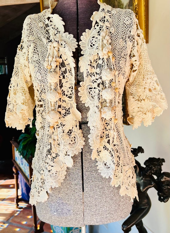 Gorgeous Antique Authentic Edwardian Handmade Crochet… - Gem