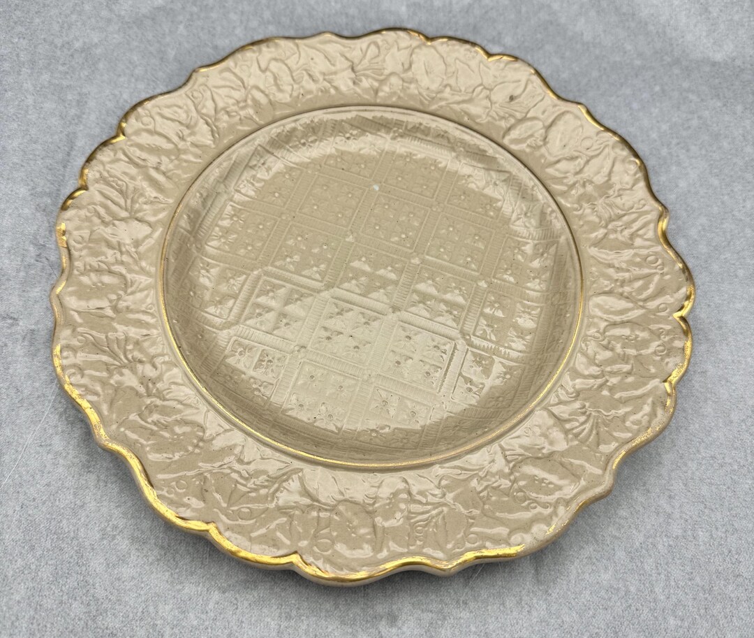 Antique English Staffordshire Drab Ware Morning Glory Plate - Etsy