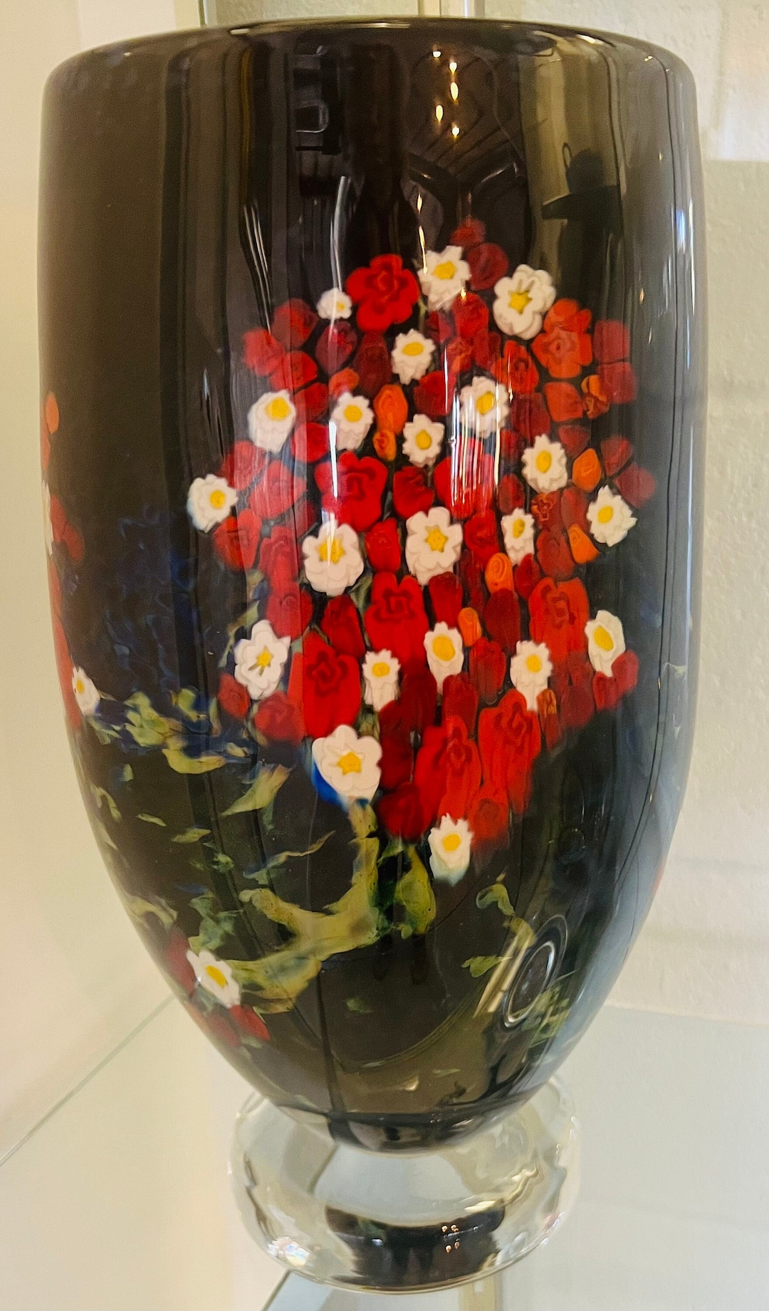 SHAWN MESSENGER Art Glass Paperweight 12” Vase Landscape Series 2014 - Etsy