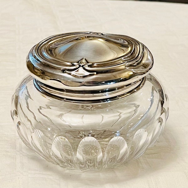 Antique Powder Jar - Etsy