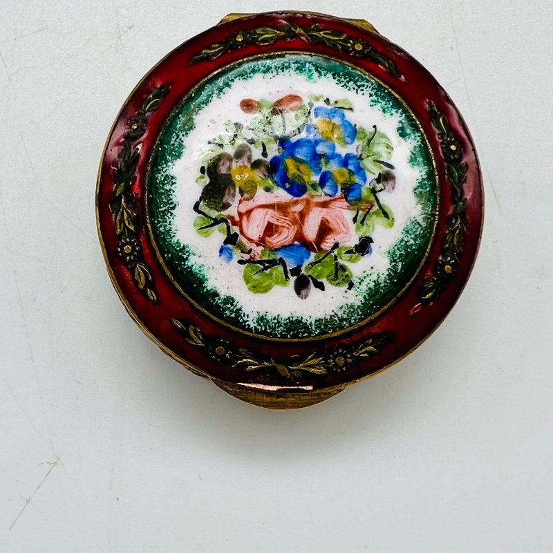 French Enamel Compact - Etsy