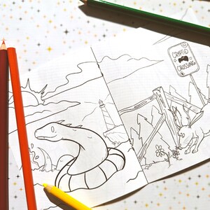 Cryptid Coloring Book Zine Mothman, Bigfoot, Nessie & Friends Coloring Book Digital Download PDF ...