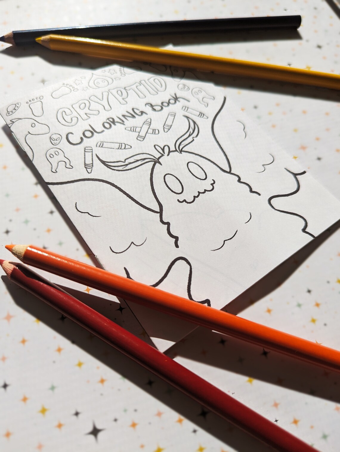 Cryptid Coloring Book Zine Mothman, Bigfoot, Nessie & Friends Coloring ...