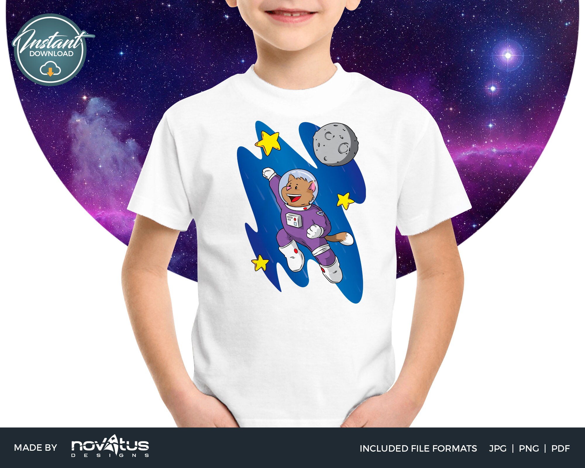 Space Catet! Sci-fi Kids - Printable Digital Download - Etsy