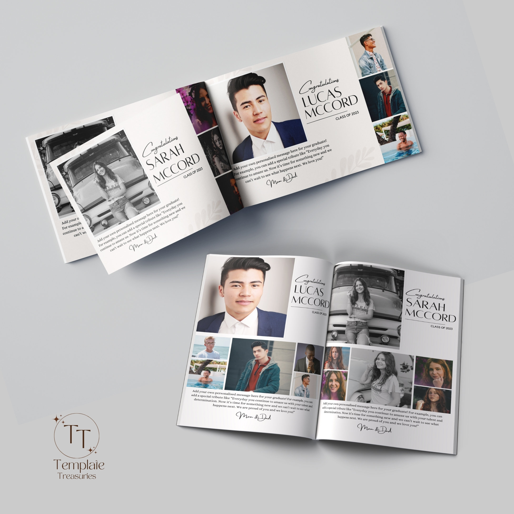 Minimalist Yearbook Ad Template: Senior Dedication (digital Download ...