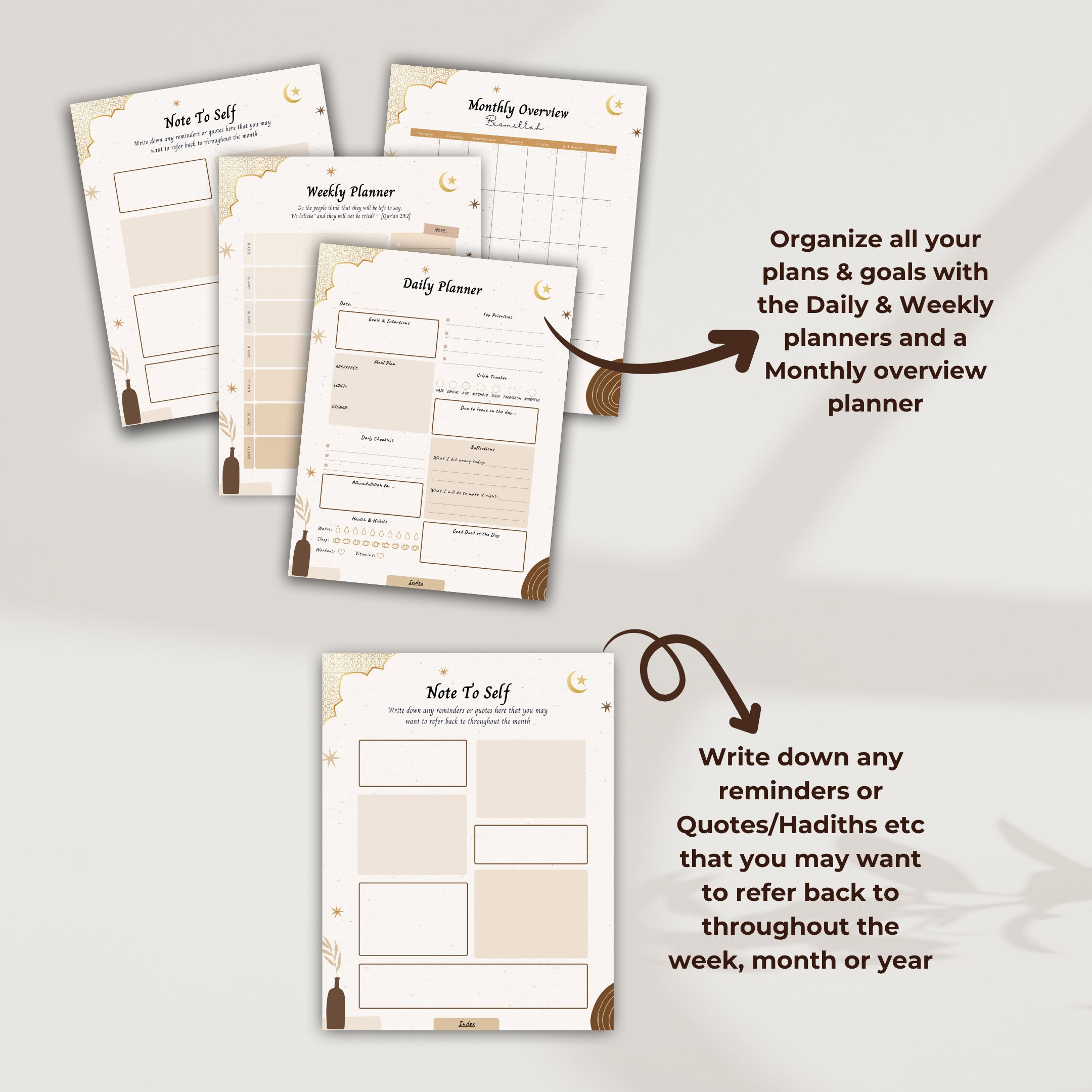 Muslimah Planner Printable and Digital, Muslim Journal, Quran Tracker ...