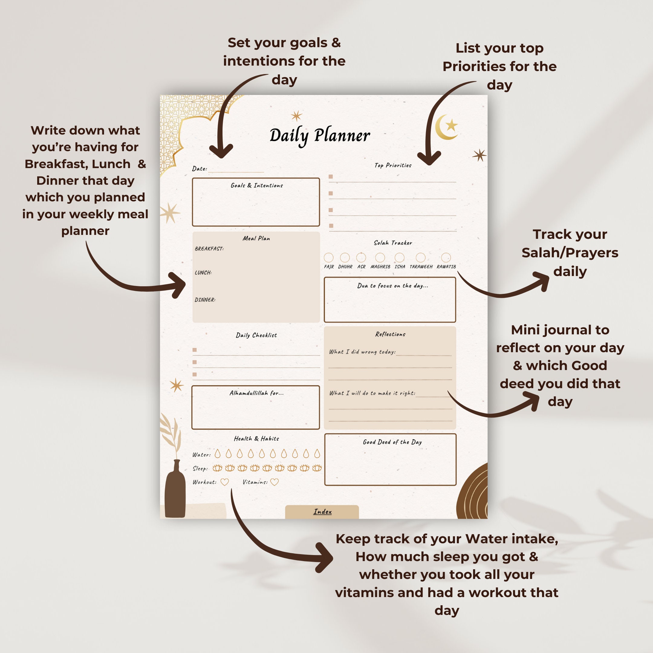 Muslim Journal Printable and Digital, Muslimah Planner, Prayer Journal ...