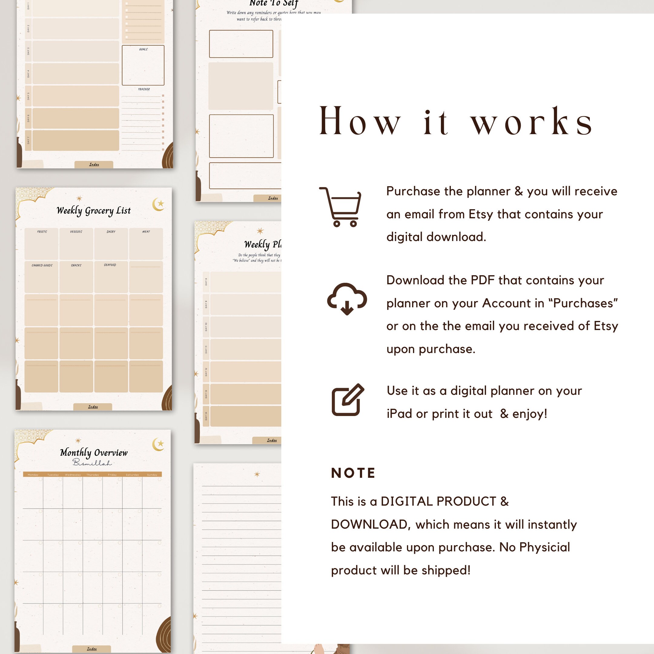 Muslim Journal Printable and Digital, Muslimah Planner, Prayer Journal ...