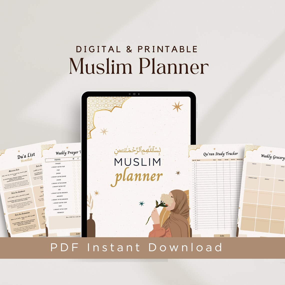 Muslim Journal Printable and Digital, Muslimah Planner, Prayer Journal ...