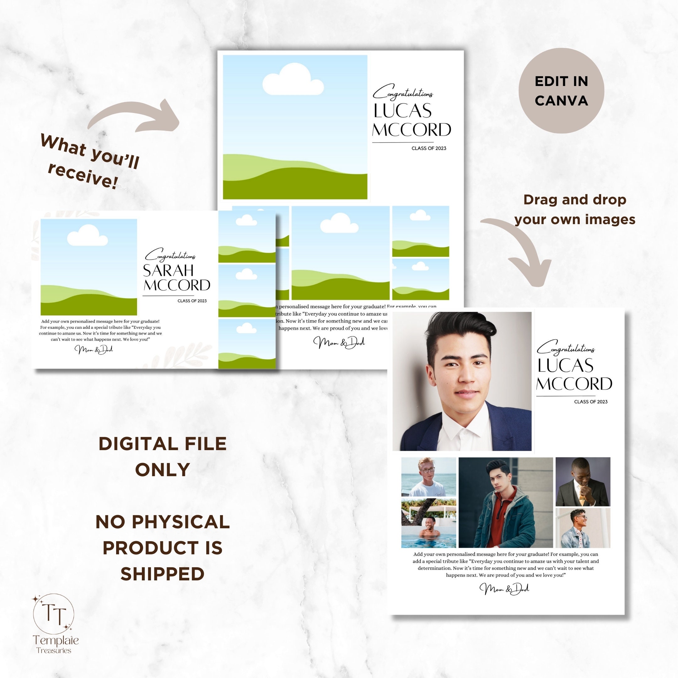Minimalist Yearbook Ad Template: Senior Dedication (digital Download ...