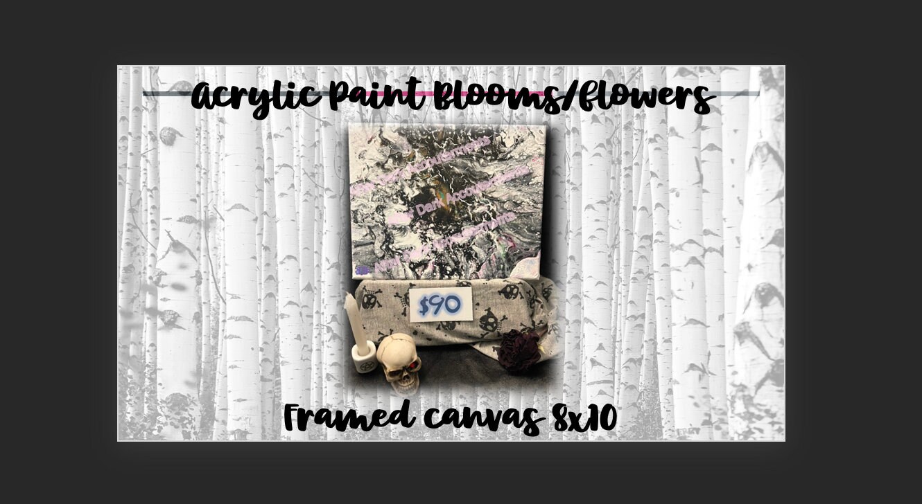 Acrylic Painting Original Art wide Bloom Blooms/flowers Abstract Art ...