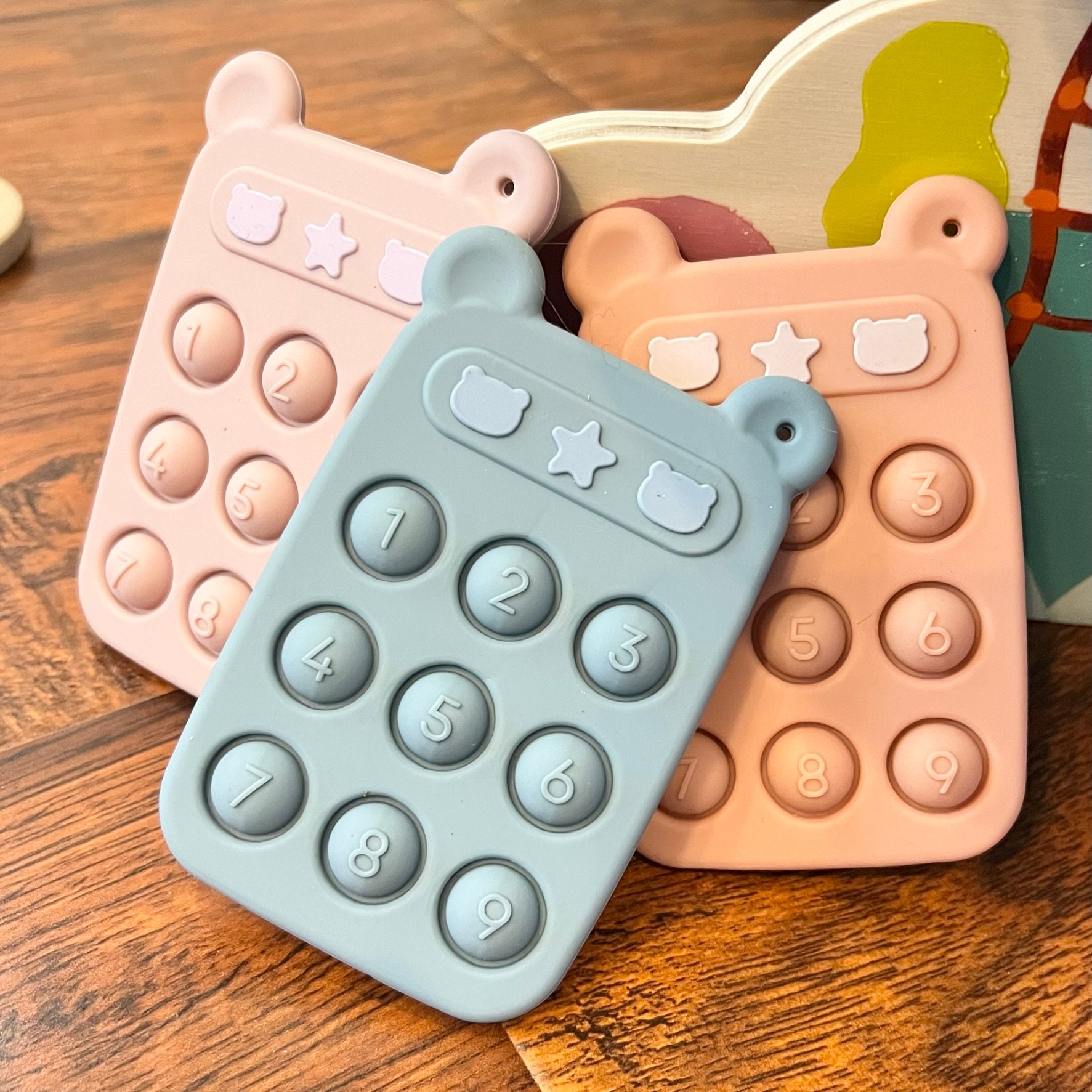 Teething Pop It Remote Baby Teether Baby Teething Soothing - Etsy