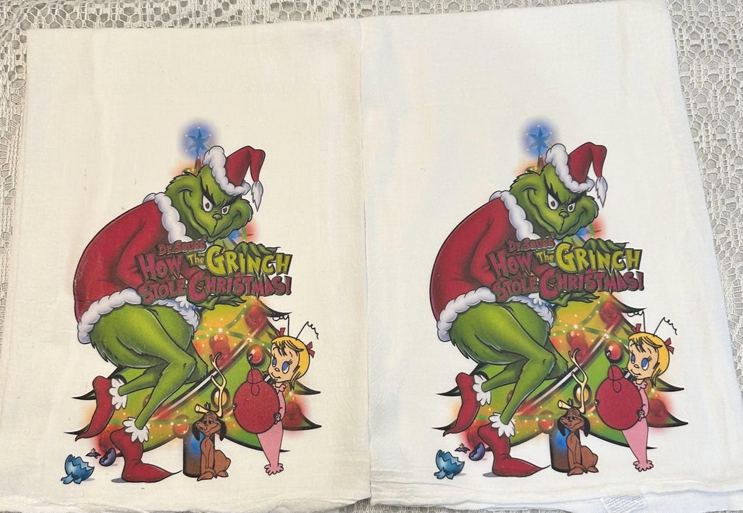 Set of 2 Grinch Kitchen Towels - Etsy