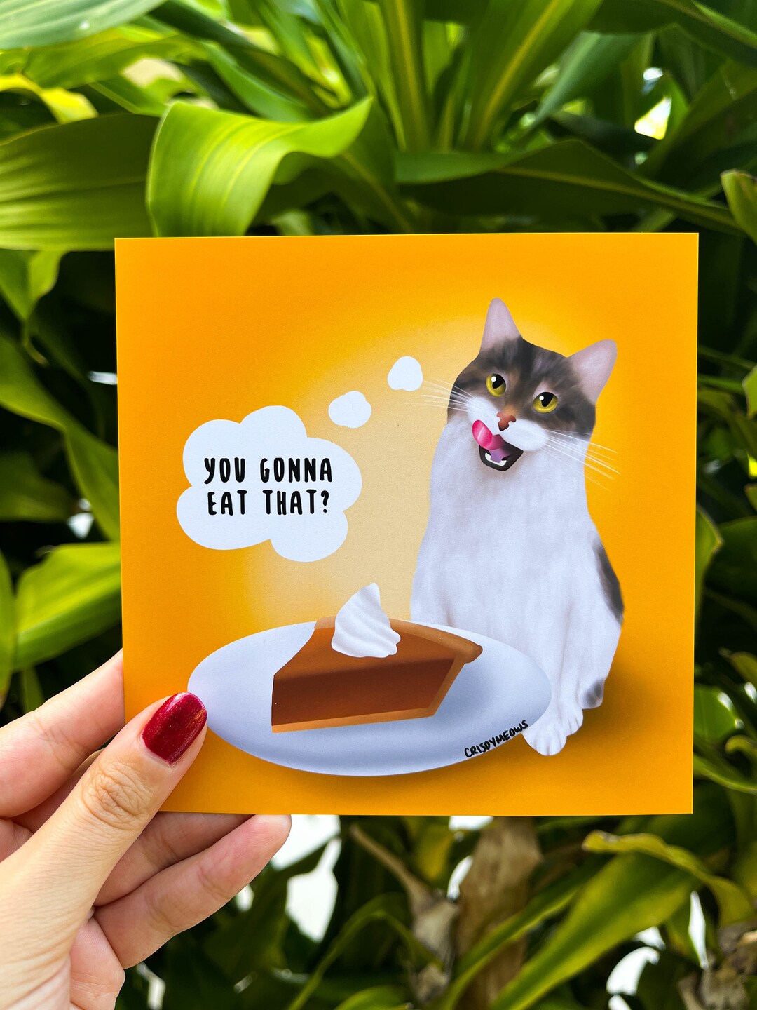 Pumpkin Pie Cat Art Print • Adorable Cat Illustration • Cute Cat Art ...