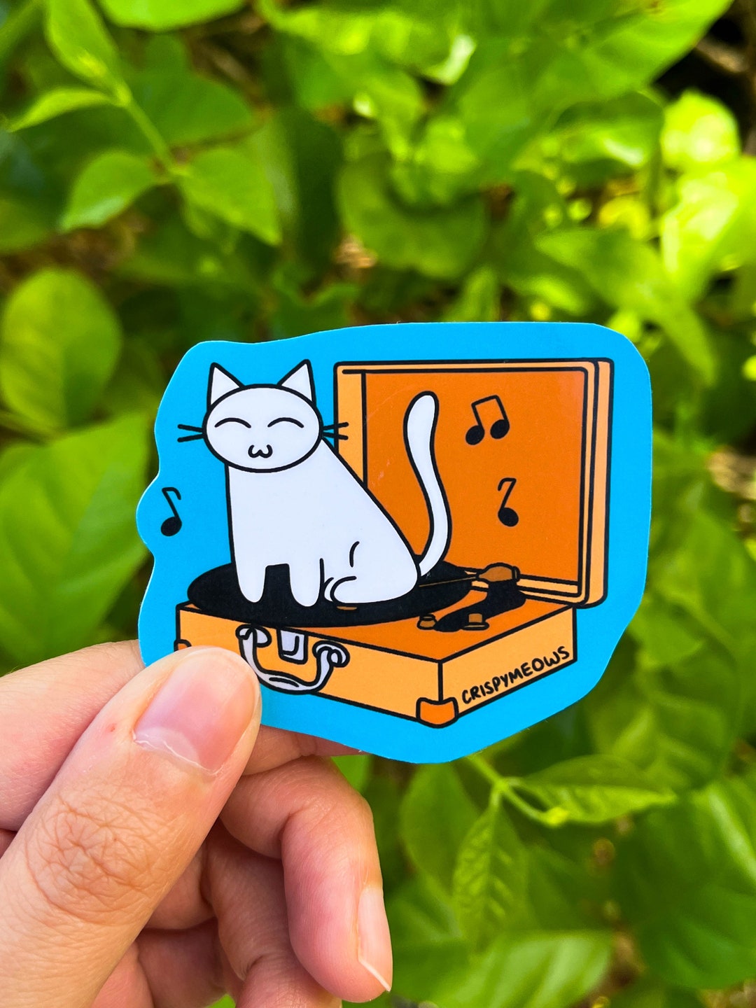 Purrfect Vibrations Sticker • Vinyl Record Player Sticker • Vintage ...