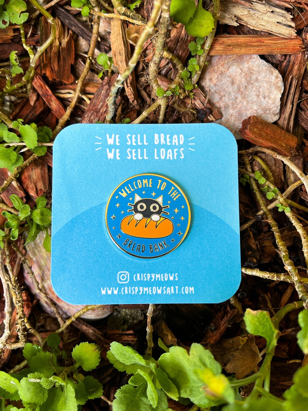 Bread Bank Cat Enamel Pin • Welcome to the Bread Bank • Cat Biscuit ...