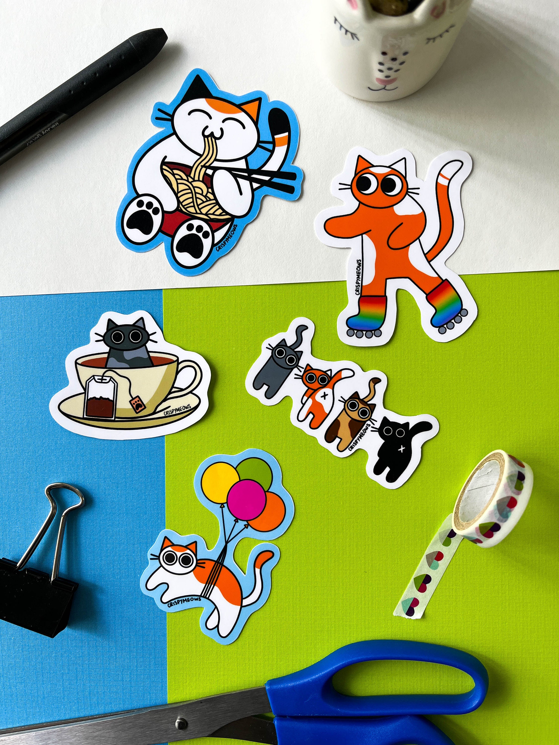 Cute Cat Roller Blading Orange Tabby Cat Adorable Cat - Etsy