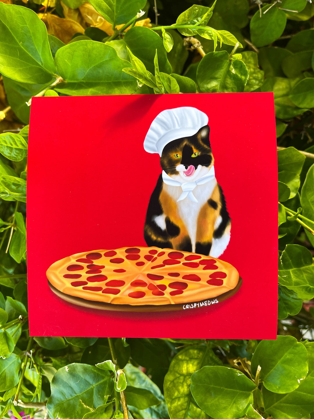 Pizza Cat Art Print • Cute Cat Illustration • Cat Wall Decor • Gift for ...